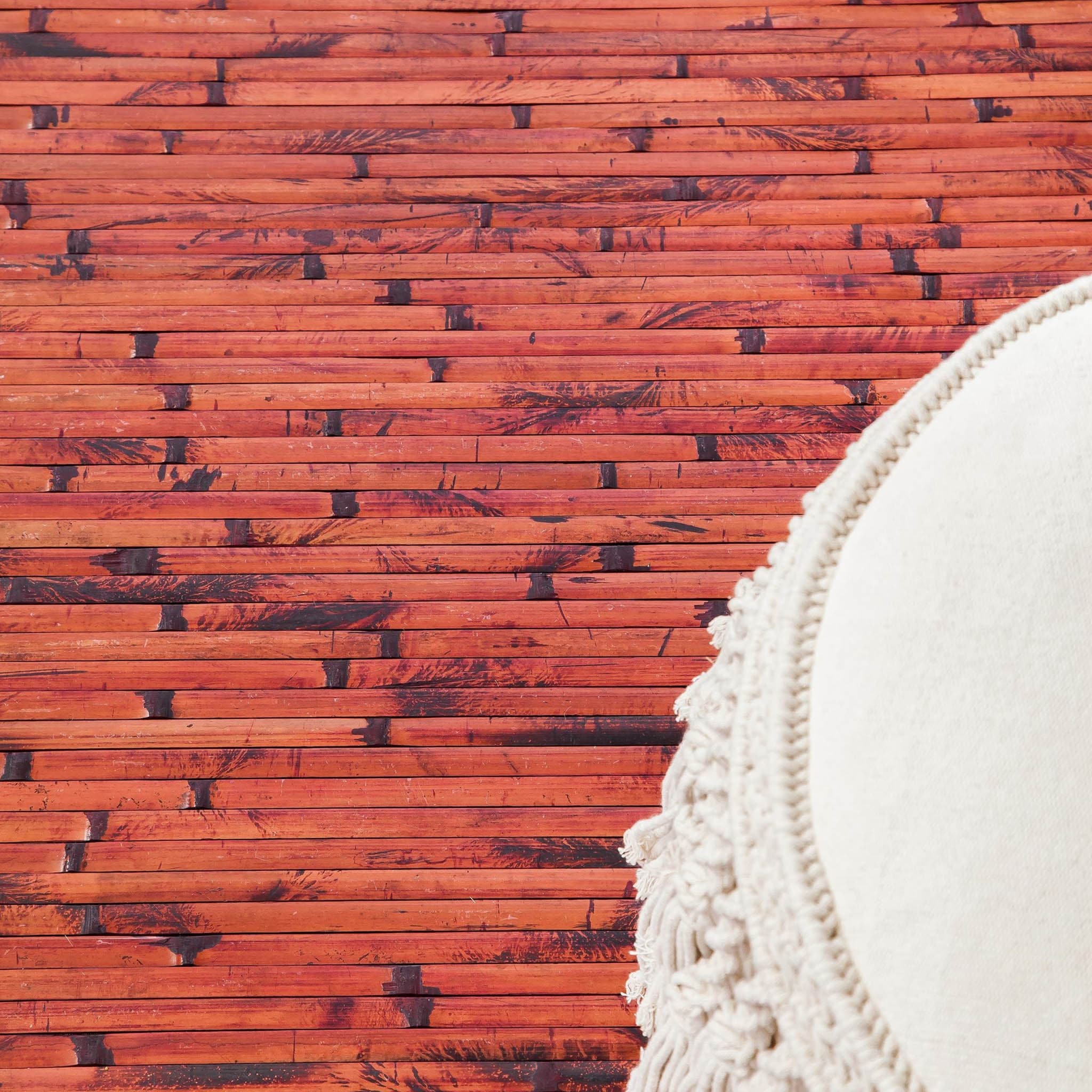 Cobblestone Mahogany Bamboo Rug – Haiku Designs