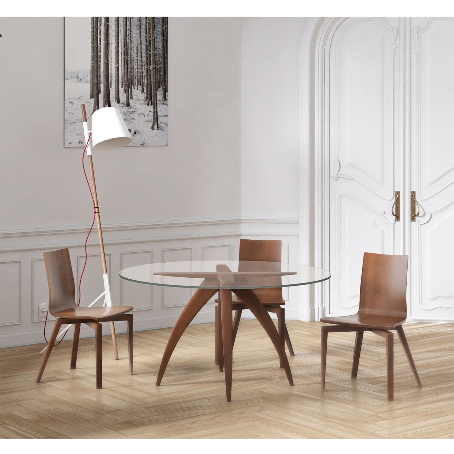 Ella Glass Round Dining Table – Haiku Designs