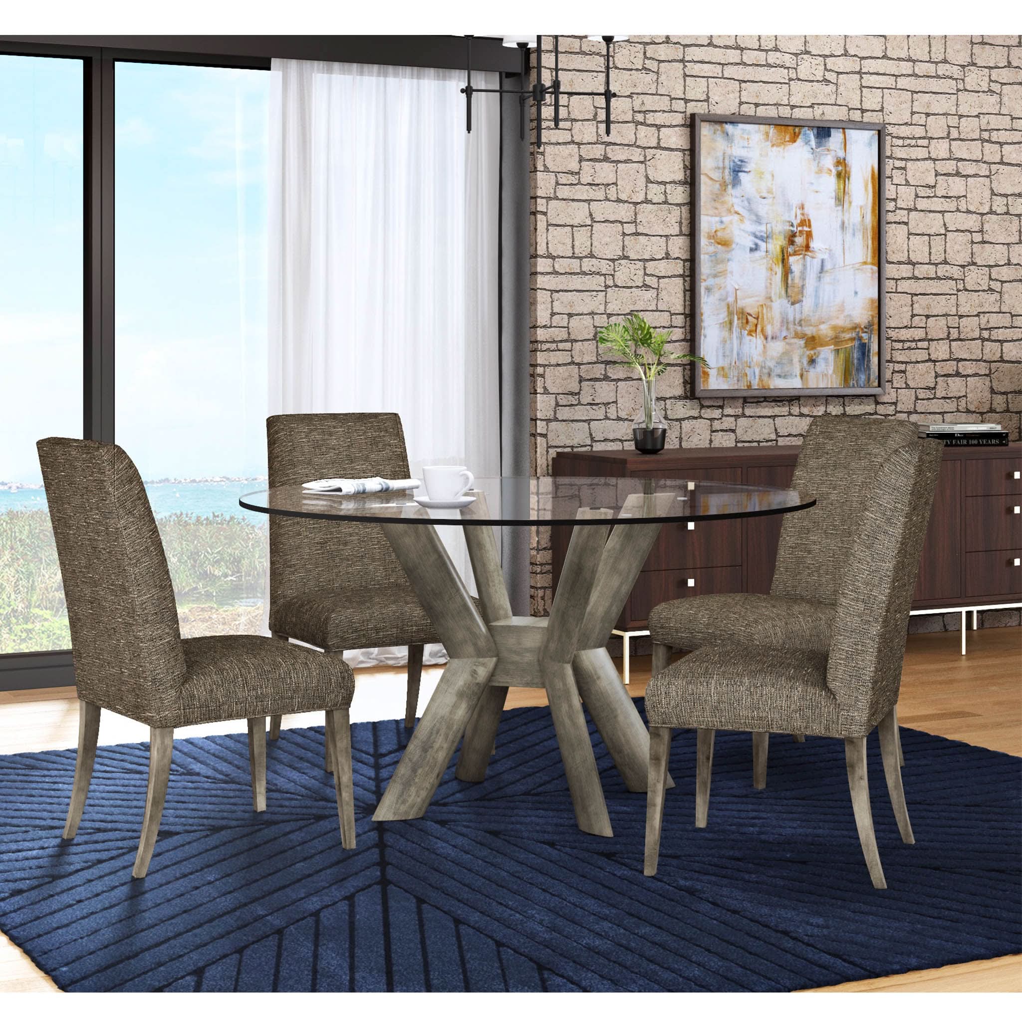 K-Base Glass Round Dining Table – Haiku Designs