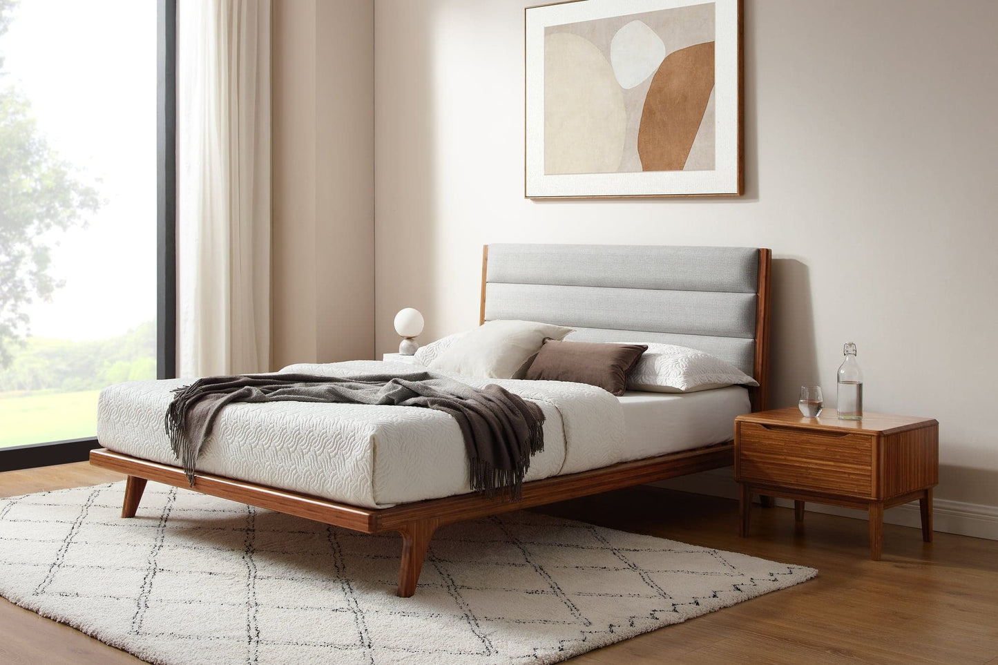 Mercury Upholstered Platform Bed – Haiku Designs